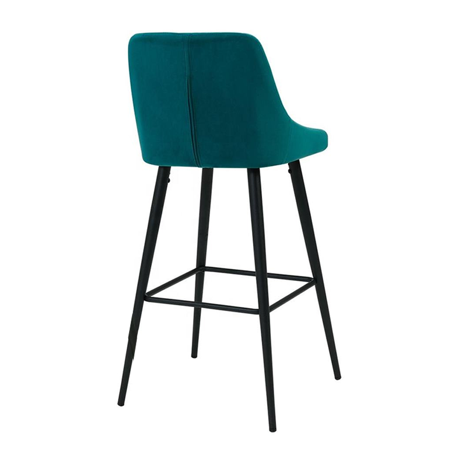 Nordic Restaurant Modern Upholstery High Bar Chair Metal Frame With ...