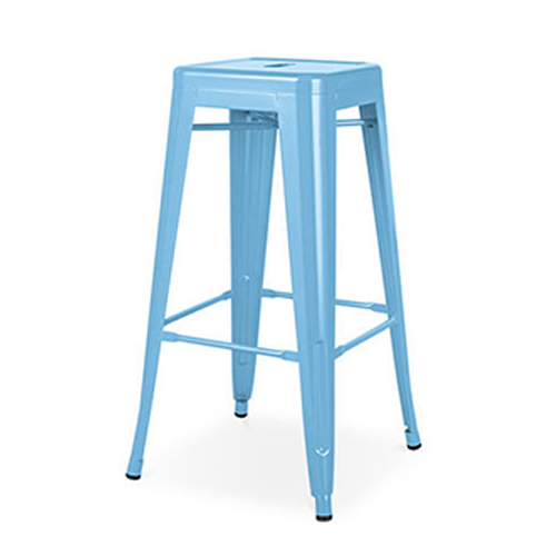 Leisure Restaurant Cafe Chair Simple Square Metal Tolix Industrial ...